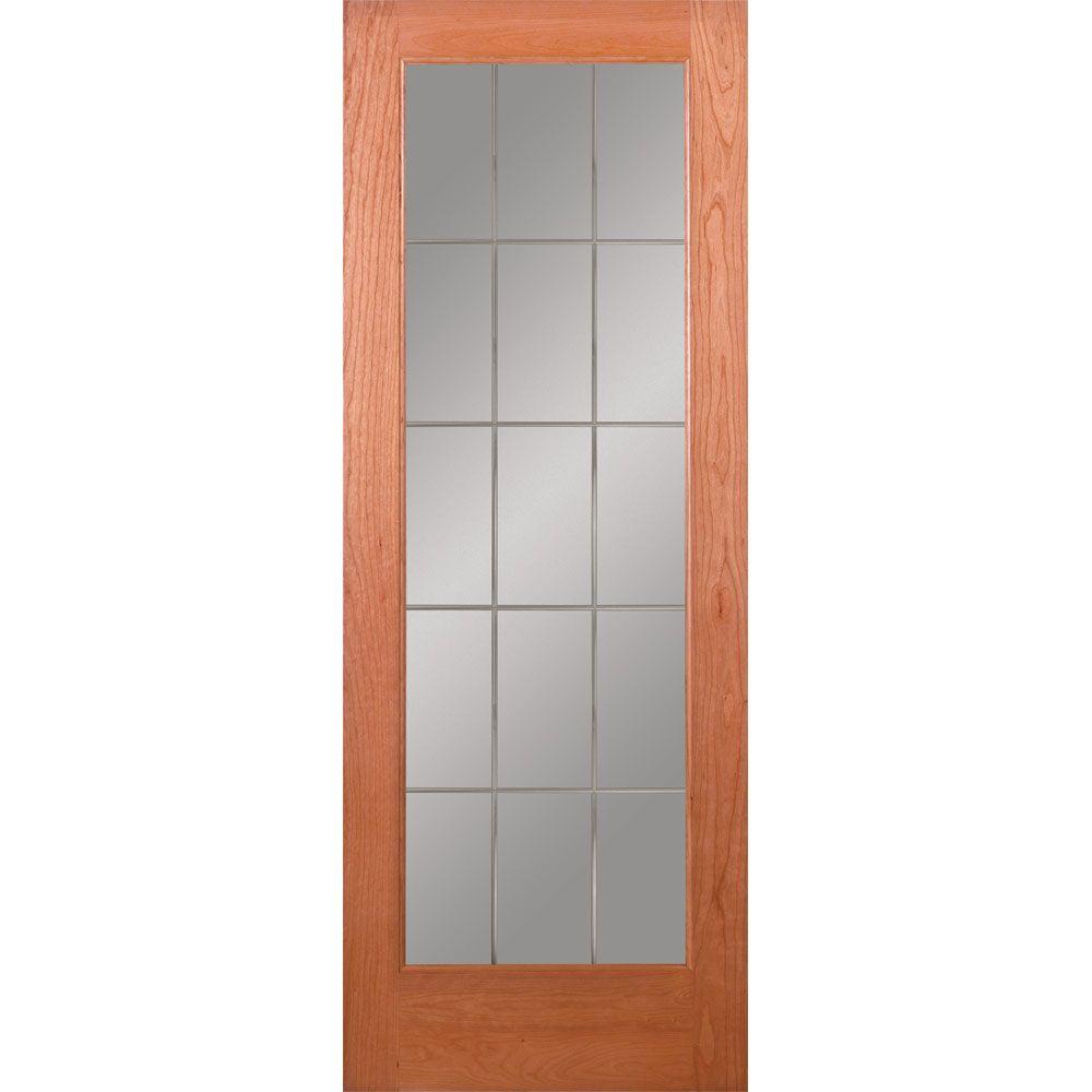 Feather River Doors 30 in. x 80 in. 15 Lite Illusions Woodgrain ...