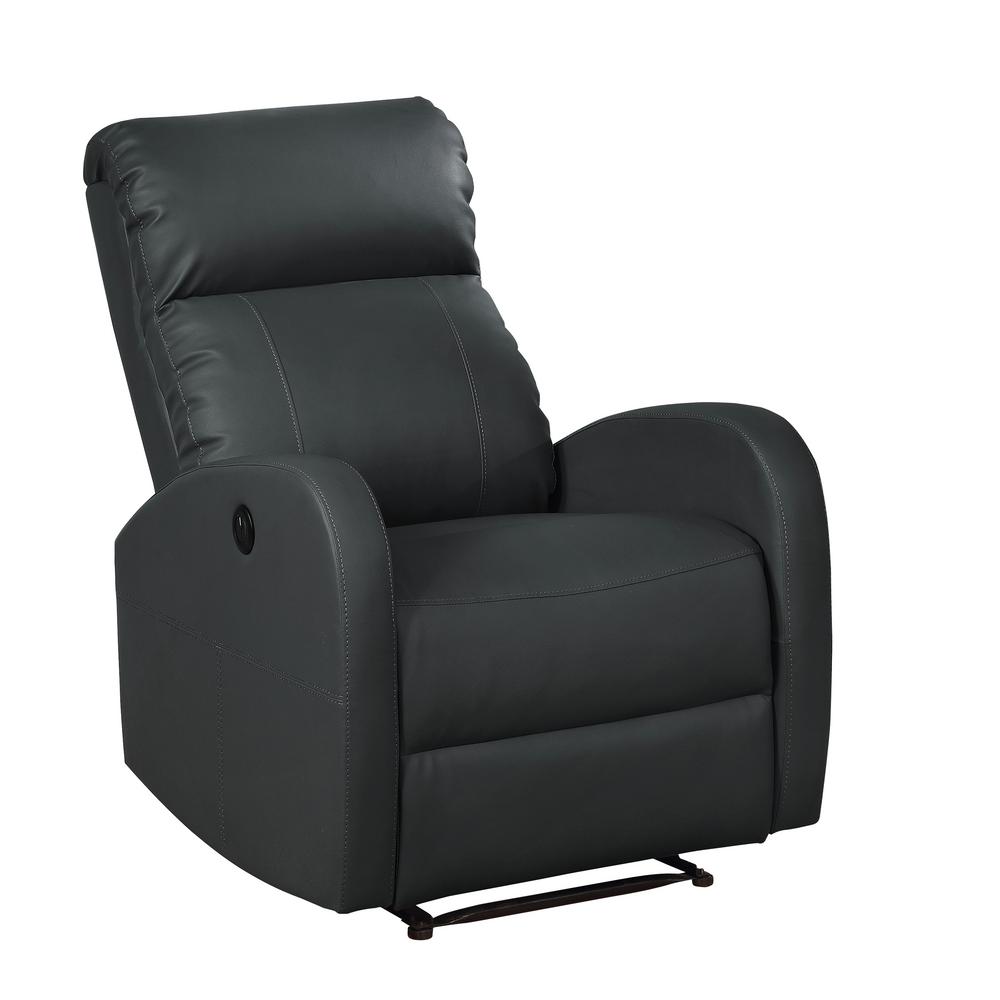 Noble House Hawthorne Black Leather Recliner 296447 - The Home Depot Noble House Hawthorne Black Leather Recliner 296447 - The Home Depot