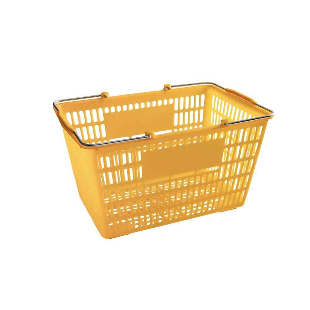 Only Hangers 8 in. D x 15.5 in. x 11.5 in. Yellow Plastic Storage ...