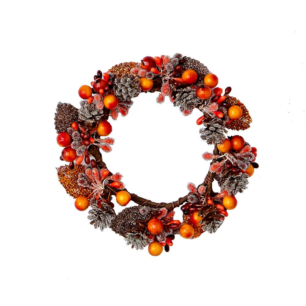 Worth Imports 6 in. Fall Berry and Candle Ring (Set of 2)-7786 - The ...