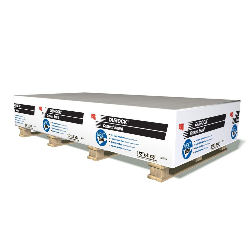 DUROCK Next Gen 1 2 In X 4 Ft X 8 Ft Cement Board 172968 The Home