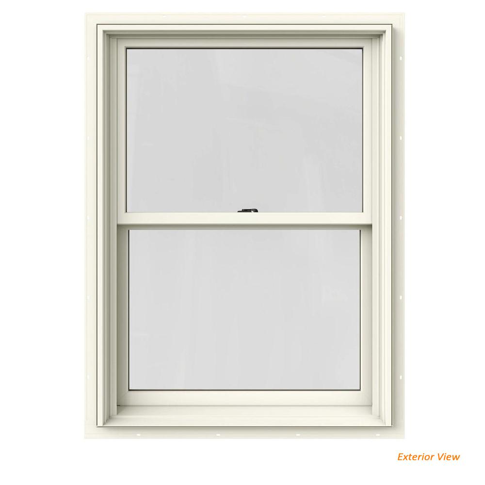 JELD-WEN 29.375 in. x 40 in. W-2500 Series White Painted Clad Wood ...