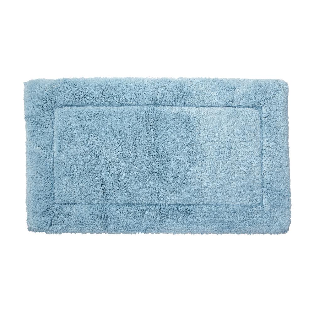 The Company Store Legends 50 in. x 30 in. Cotton Bath Rug in Blue Sky ...