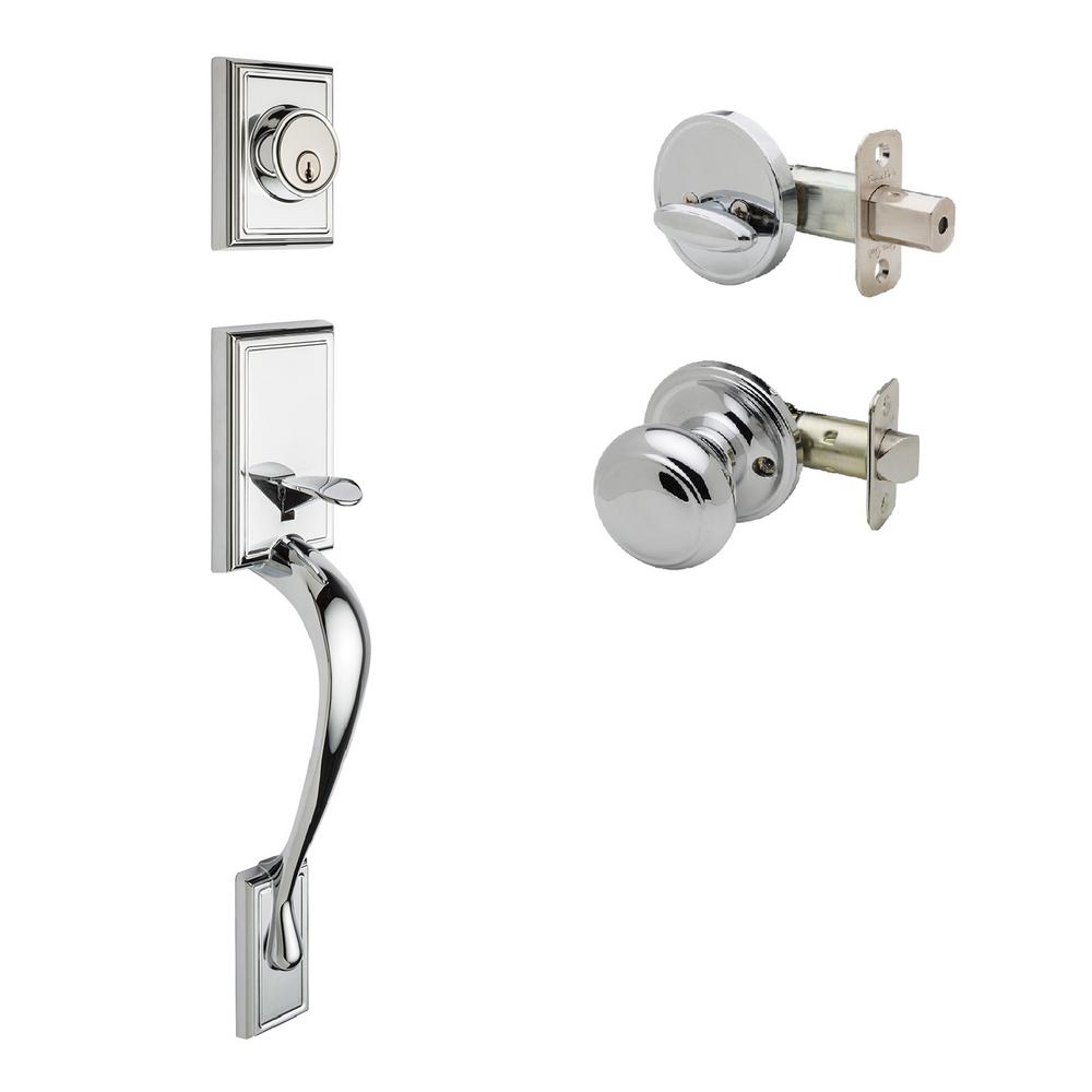 Copper Creek Fashion Polished Stainless Door Handleset and Colonial ...