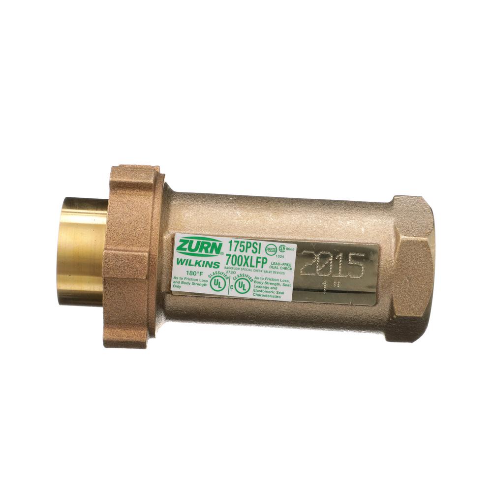 Zurn 1-1/4 in. x 1-1/4 in. High Capacity Dual Check Valve ...