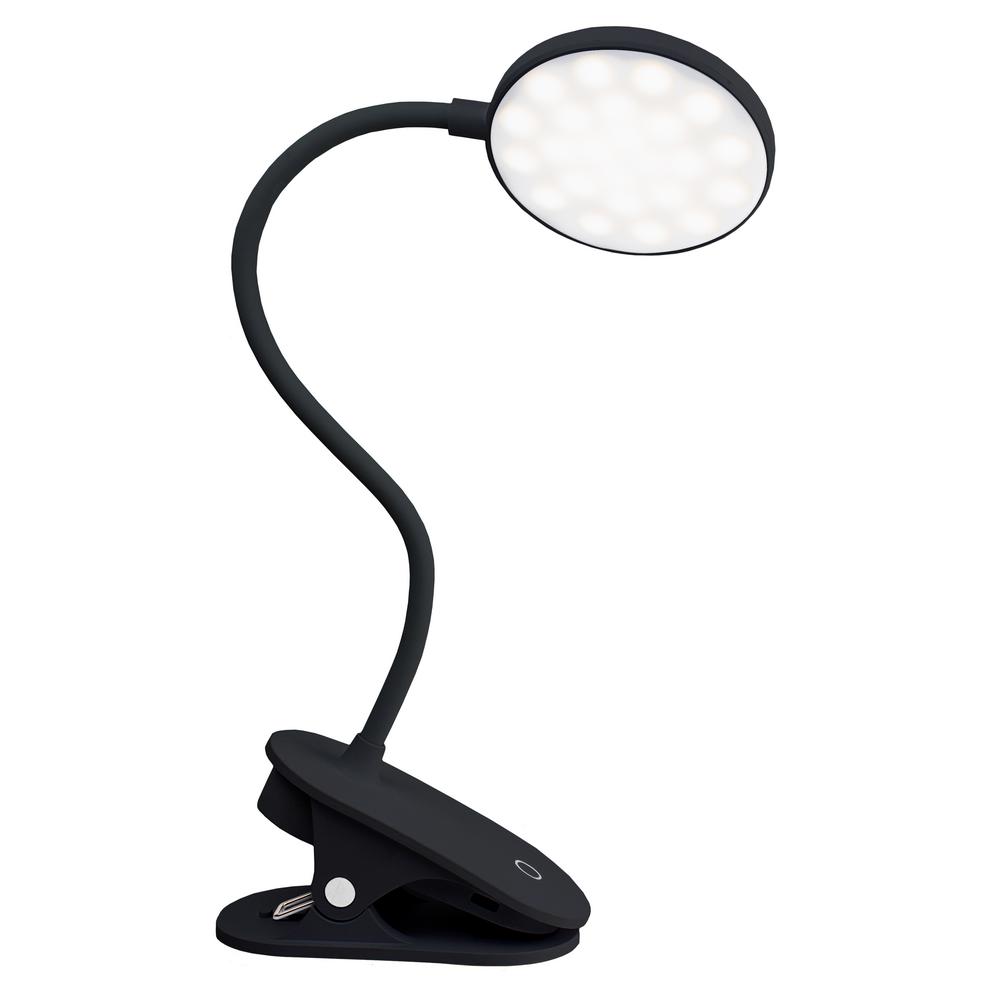 Newhouse Lighting 17.91 in. Black LED Clamp Light with USB-C Charging ...