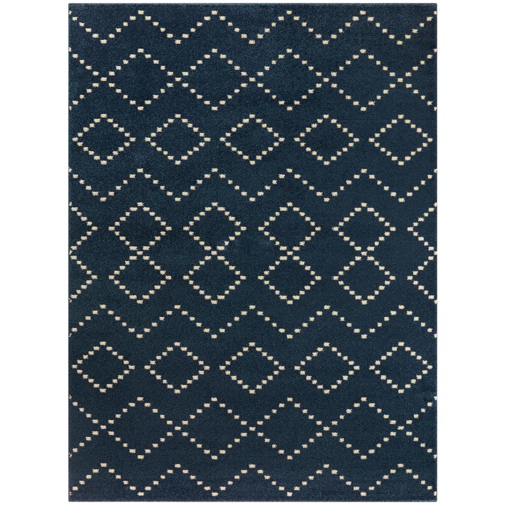 StyleWell Chaiis Navy Blue 5 ft. x 7 ft. Global Area Rug-3005943 - The ...
