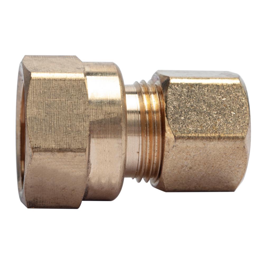 LTWFITTING 3 8 In O D Comp X 3 8 In FIP Brass Compression Adapter