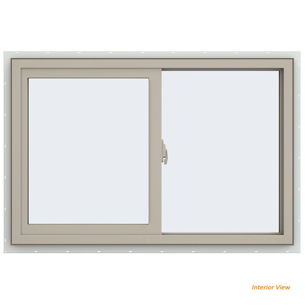 JELD-WEN 35.5 in. x 23.5 in. V-2500 Series Desert Sand Vinyl Right ...
