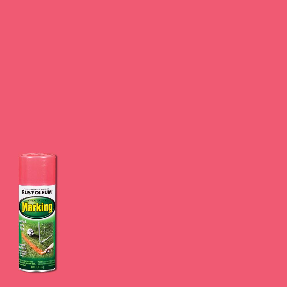 Rust-Oleum Specialty 11 oz. Fluorescent Pink Marking Spray Paint (6 ...