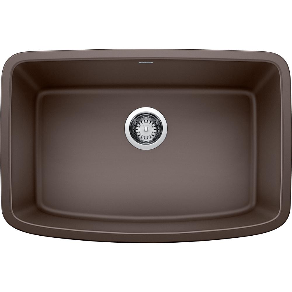 Blanco Valea Undermount Granite 27 in. x 18 in. Single Bowl Kitchen ...
