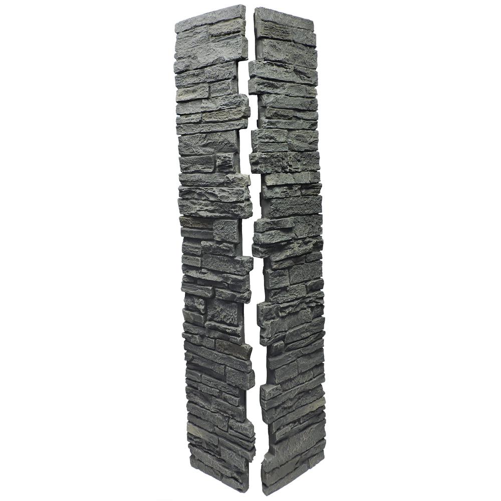 NextStone Slatestone Rundle Ridge 8 in. x 8 in. x 41 in. Faux ...