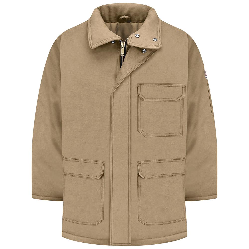 Bulwark EXCEL FR ComforTouch Men's Large (Tall) Khaki Insulated Bomber ...