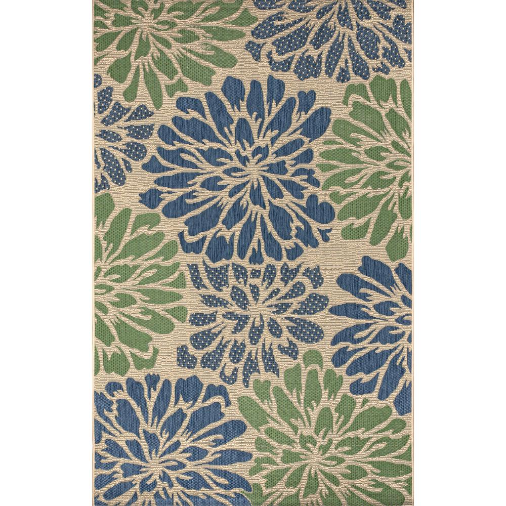 JONATHAN Y Zinnia Modern Floral Navy/Green 5 ft. 3 in. x 7 ft. 7 in ...
