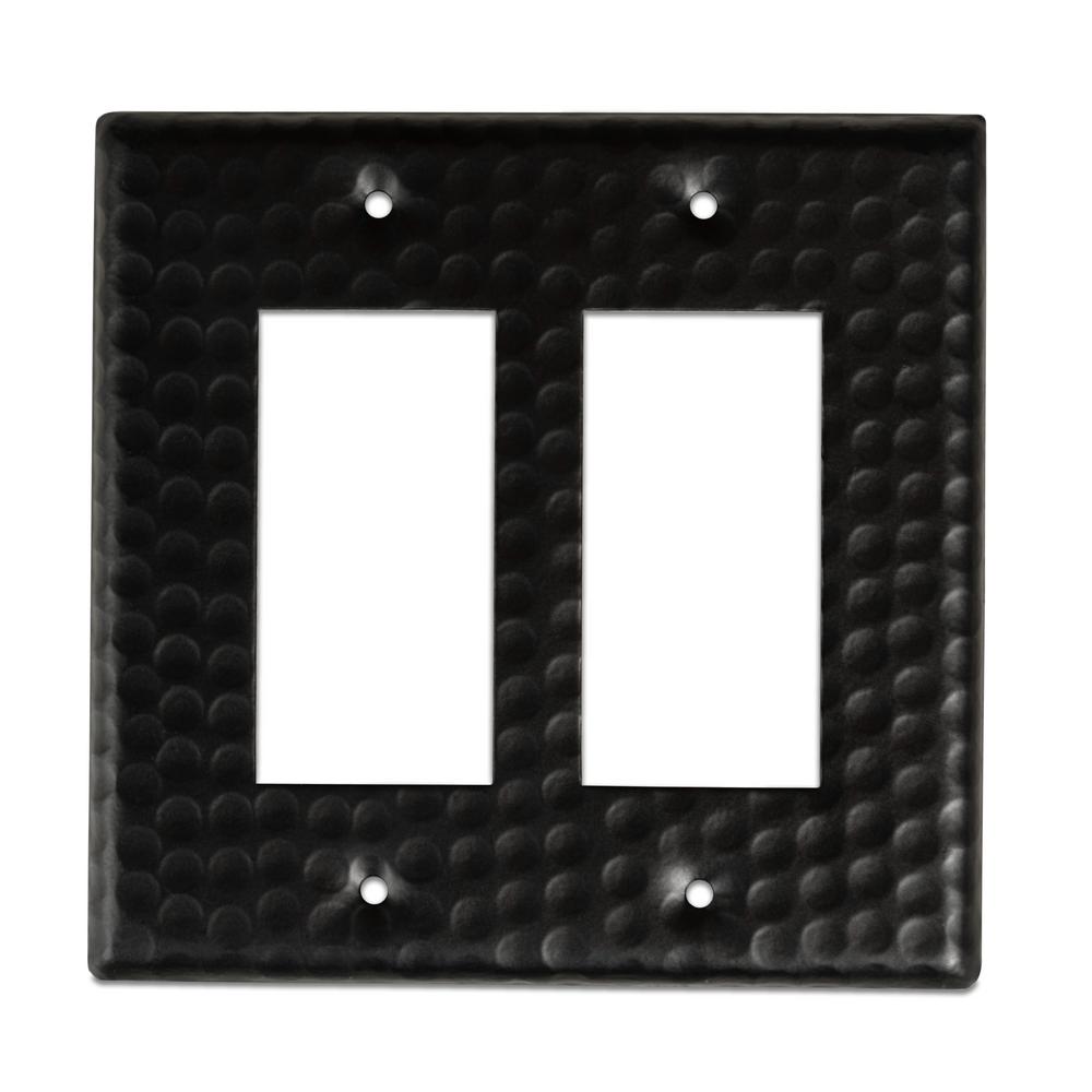 Monarch Abode Black 2-Gang Decorator/Rocker Wall Plate (1-Pack)-19114 ...