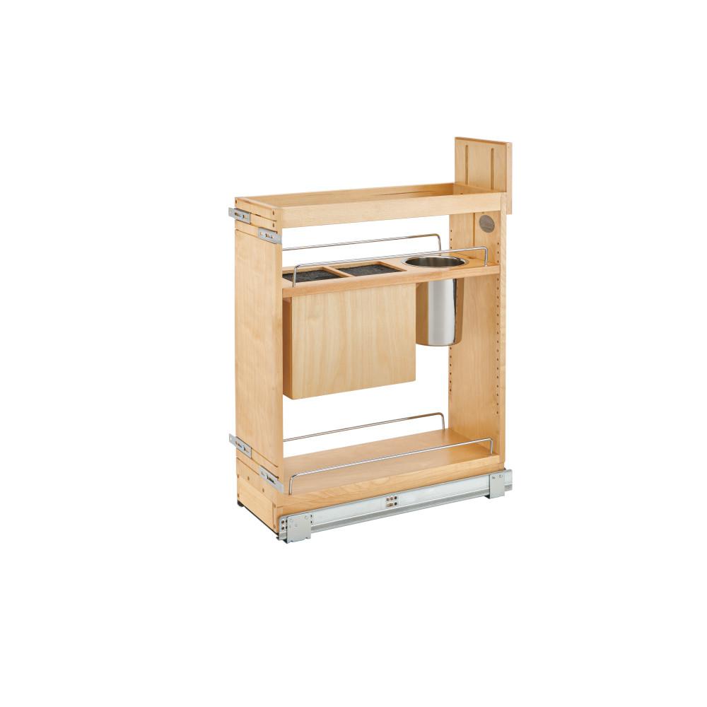 Rev-A-Shelf 25.5 in. H x 8 in. W x 21.56 in. D Pull-Out Wood Base ...