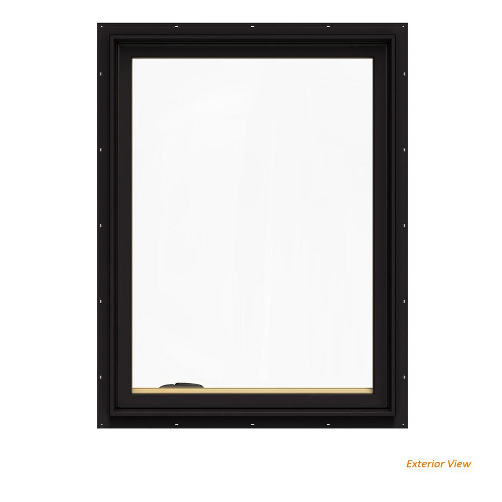 JELD-WEN 30.75 in. x 40.75 in. W-2500 Series Black Painted Clad Wood ...