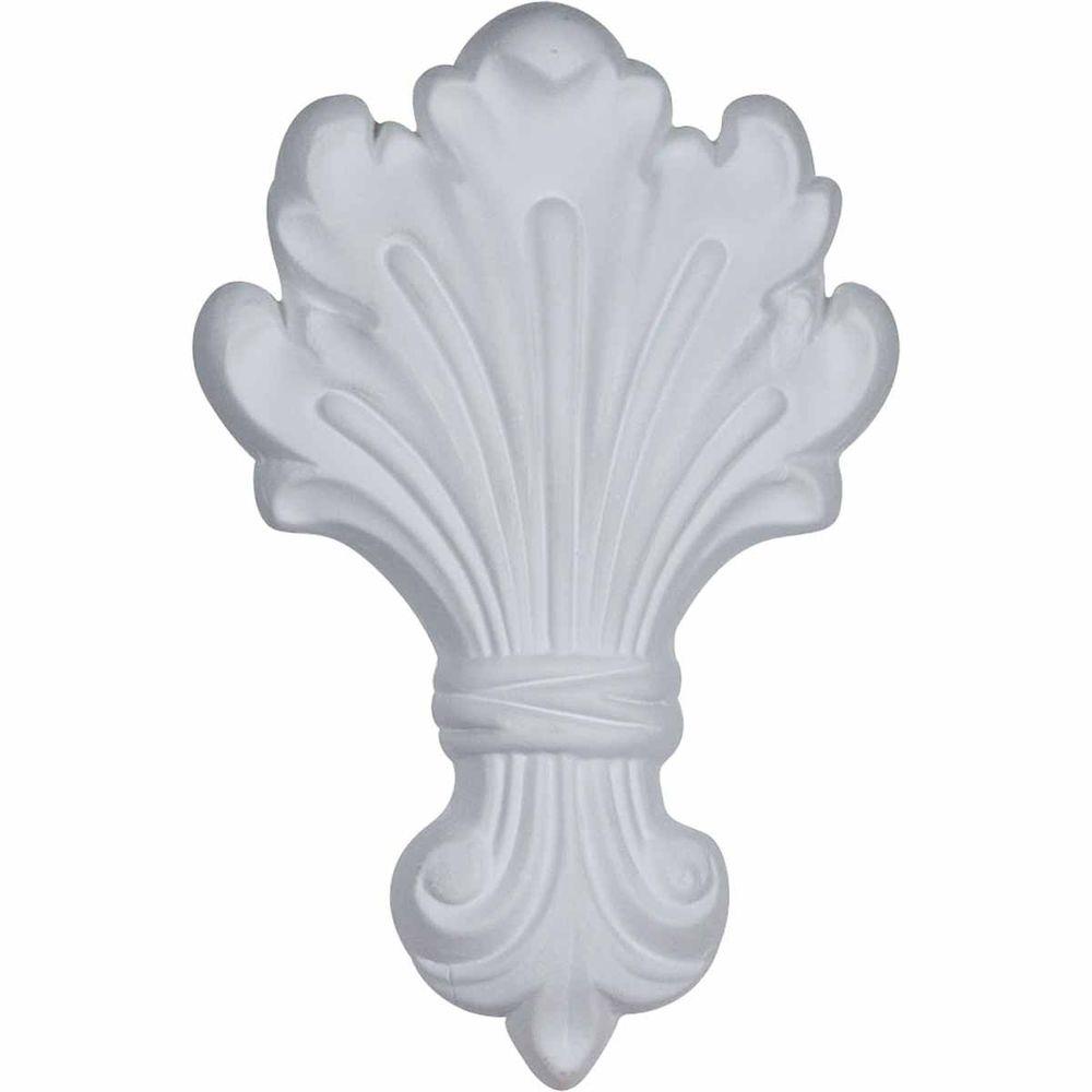 Ekena Millwork 3/4 in. x 4-3/8 in. x 4-3/8 in. Polyurethane Kaya Flower ...