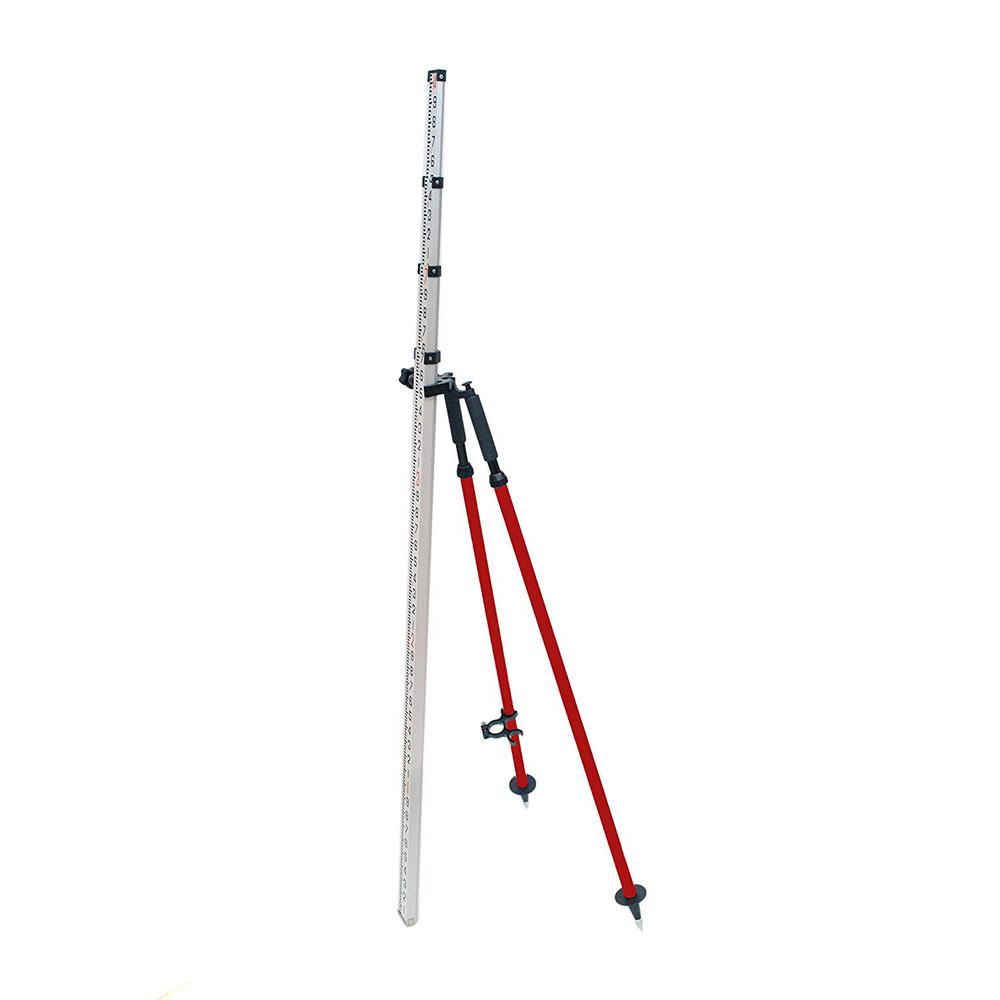 AdirPro Aluminum Red Leveling Rod Bipod-762-01 - The Home Depot