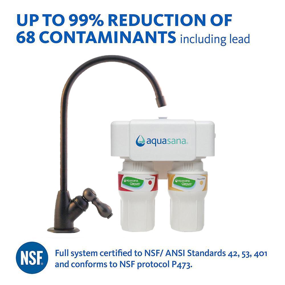 Aquasana 2-Stage Under Counter Water Filtration System with Oil Rubbed ...