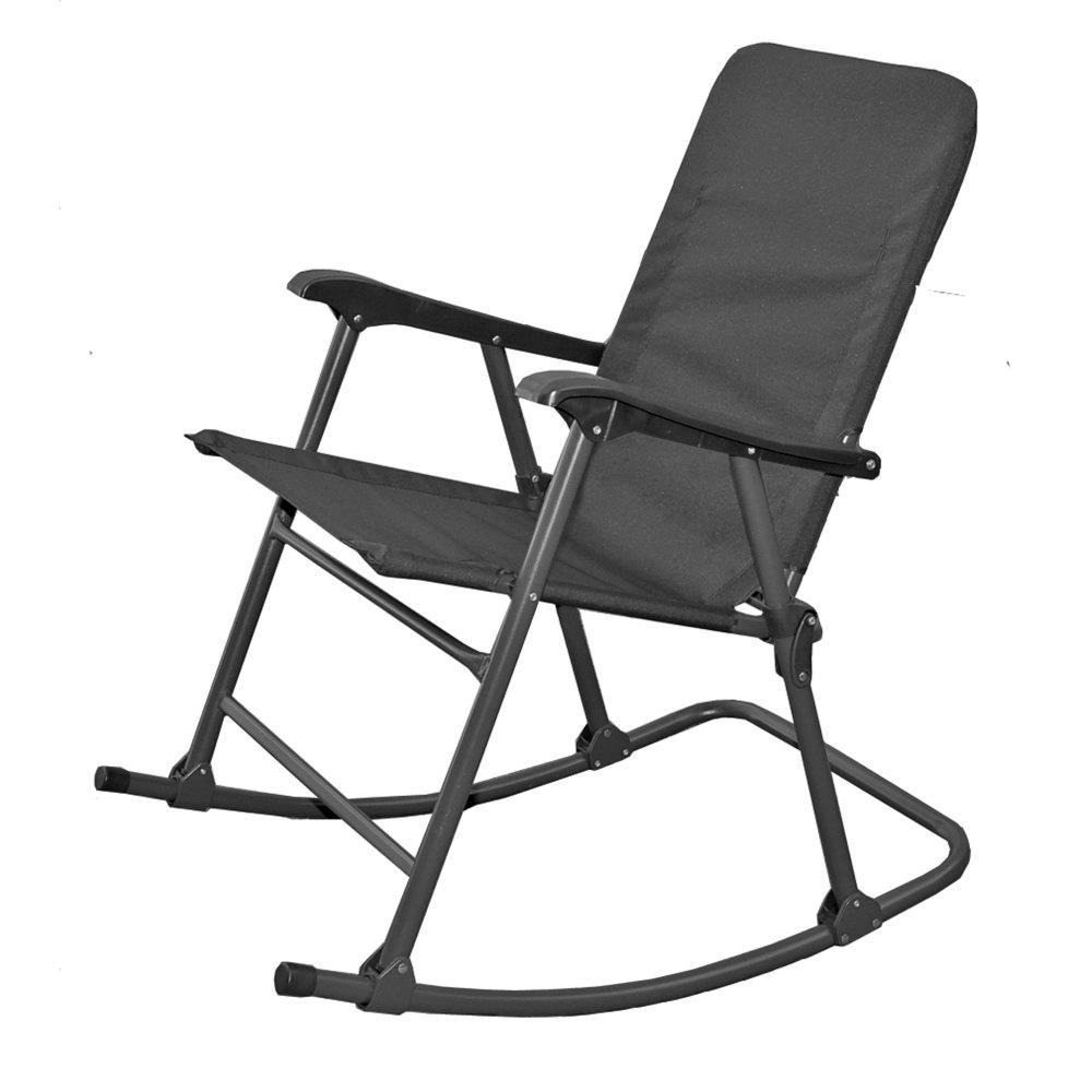 Prime Products Elite Folding Rocker in Baja Black-13-6509 - The Home Depot