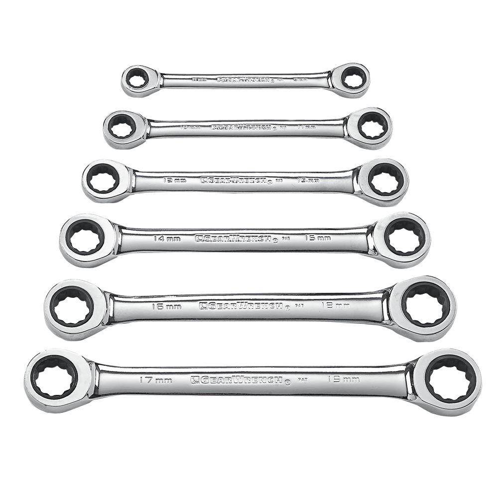 GearWrench Metric Double Box End Ratcheting Wrench Set 6 Piece 9260 GearWrench Metric Double Box End Ratcheting Wrench Set 6 Piece 9260