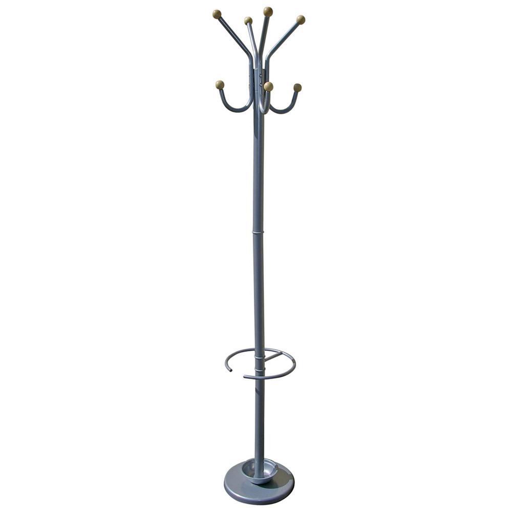 69.5 in. Gilead Silver Coat Rack with Umbrella Holder R673 - The Home Depot