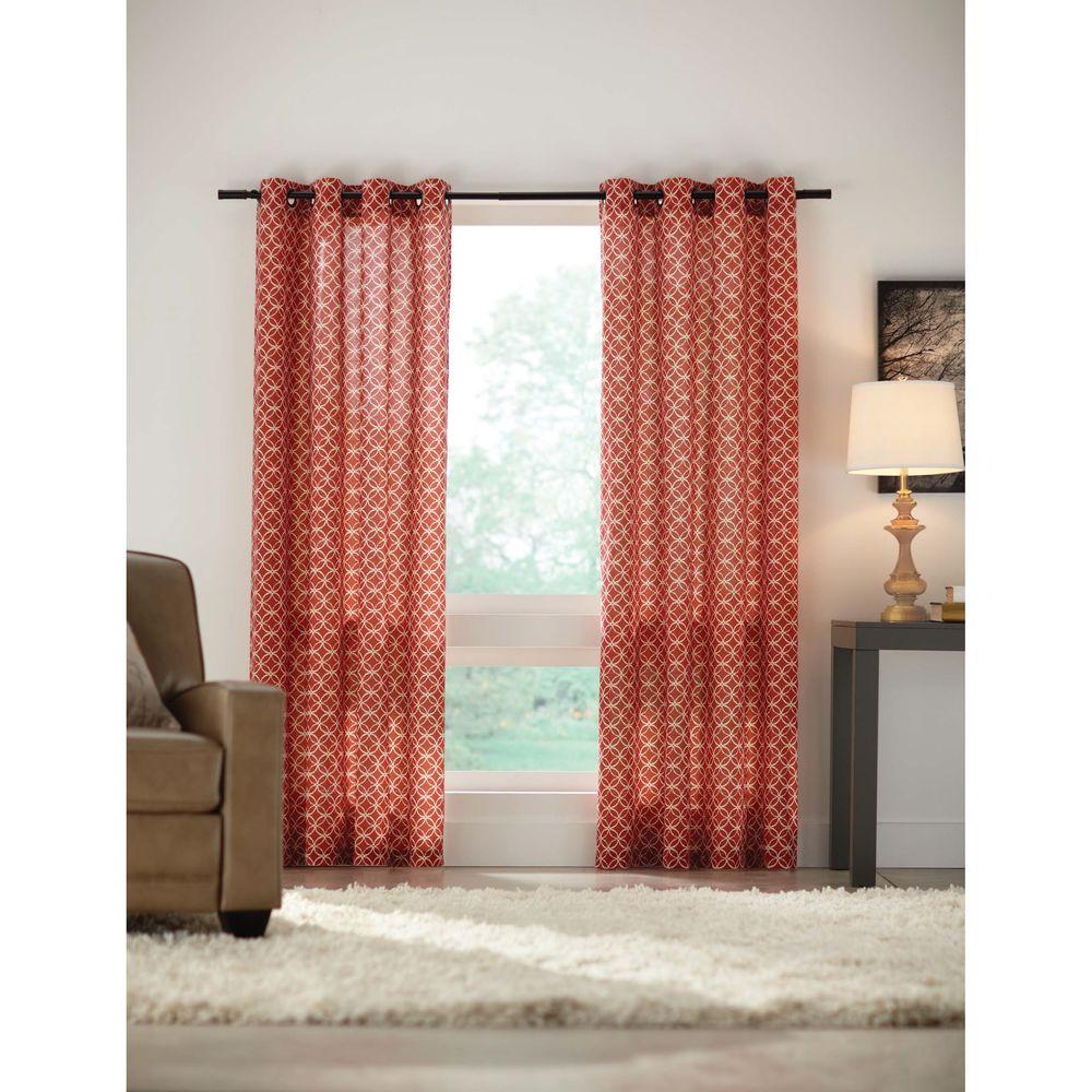 Home Decorators Collection Semi-Opaque Terracotta Grommet Curtain - 52 ... Home Decorators Collection Semi-Opaque Terracotta Grommet Curtain - 52 ...