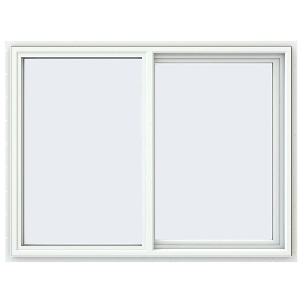 JELD-WEN 47.5 in. x 35.5 in. V-4500 Series White Vinyl Right-Handed ...