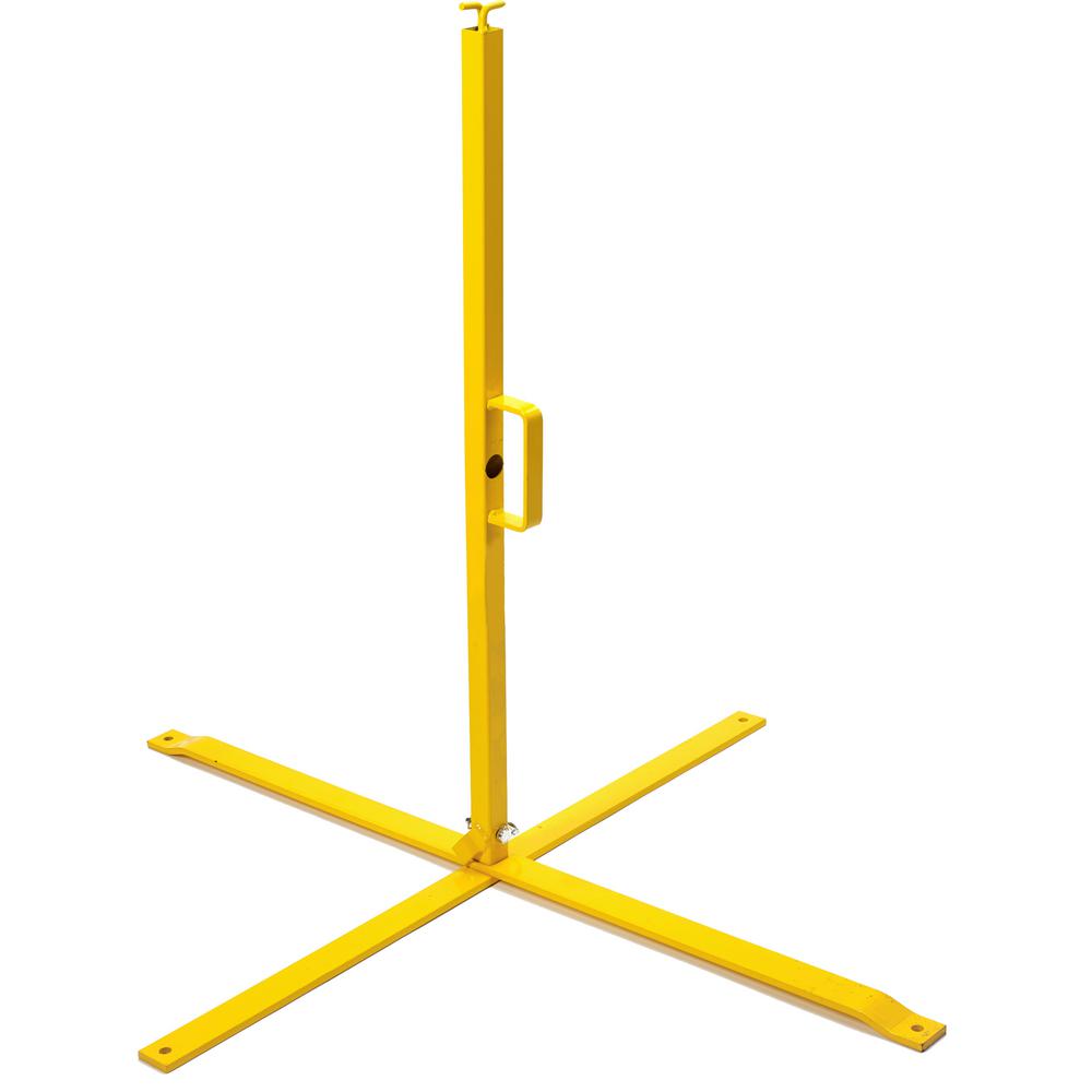 Mutual Industries 39 in. OSHA Folding Yellow Steel Stanchions (2-Pack ...