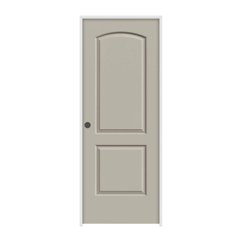 JELD-WEN 30 in. x 80 in. Birkdale Desert Sand Paint Right-Hand Smooth ...
