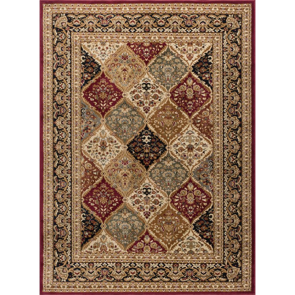 Tayse Rugs Sensation Red 7 ft. 10 in. x 10 ft. 3 in. Traditional Area ...