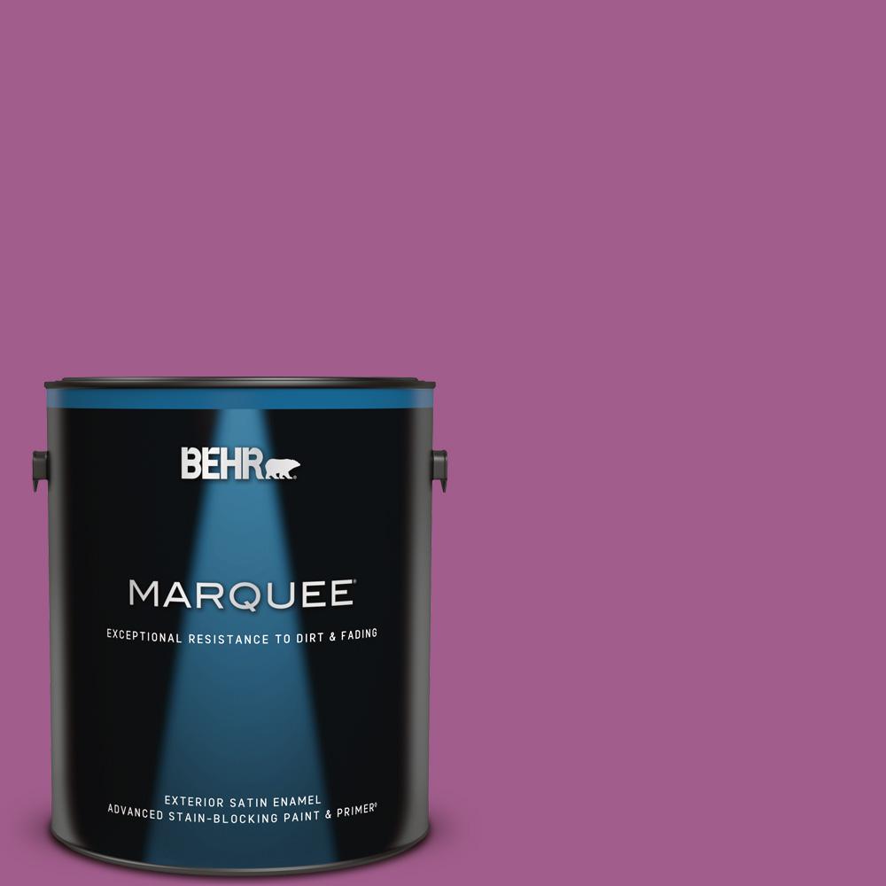 BEHR MARQUEE 1 gal. #P110-6 Wild Berry Satin Enamel Exterior Paint and ...