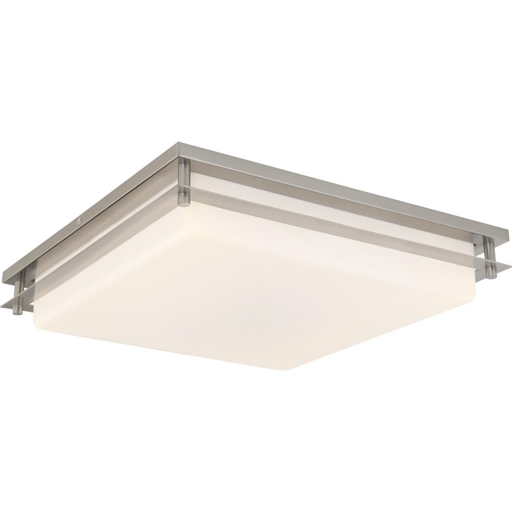 Brushed Nickel Square Flush Mount Ceiling Lights