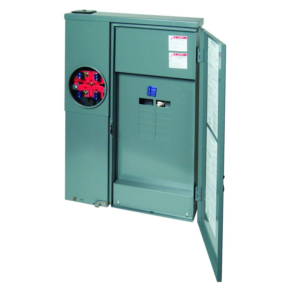 Square D Homeline 200 Amp 12-Space 12-Circuit Outdoor Ring-Type ...