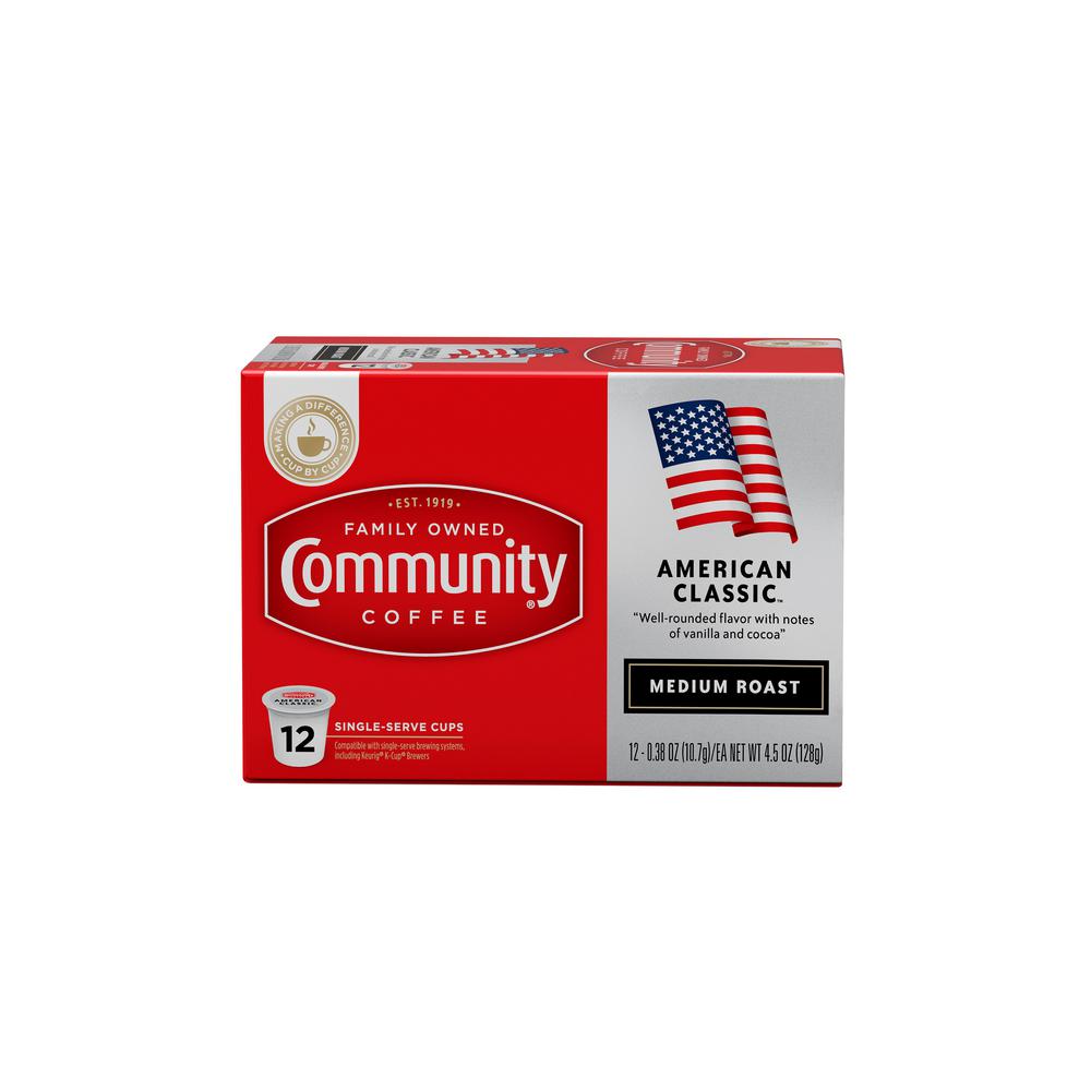 Community Coffee American Classic Medium Roast Coffee Single Serve Cups ...