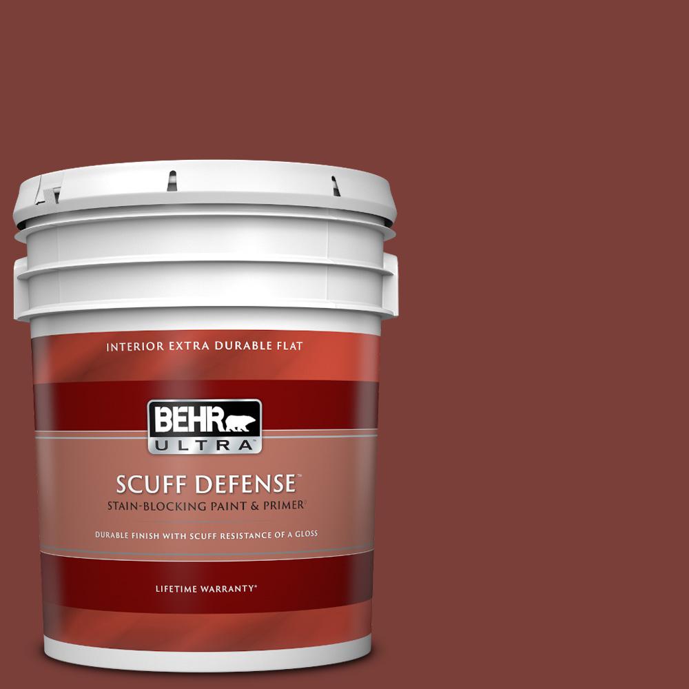 BEHR ULTRA 5 gal. #PPU2-02 Red Pepper Extra Durable Flat Interior Paint ...