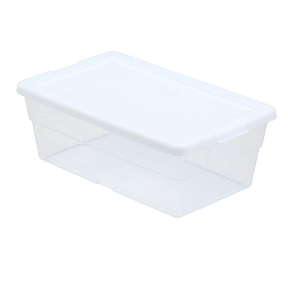 Sterilite 56 Qt Storage Box In Blue And Clear Plastic 16591008 The