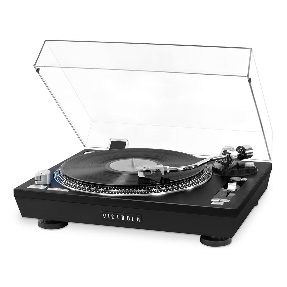 Victrola Pro Series USB Record Player with 2-Speed Turntable and Dust ...