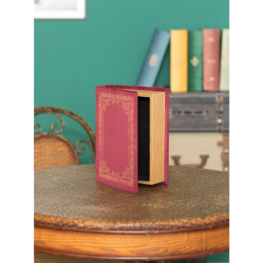 Vintiquewise Yellow Decorative Wooden Vintage Book Shaped Trinket ...