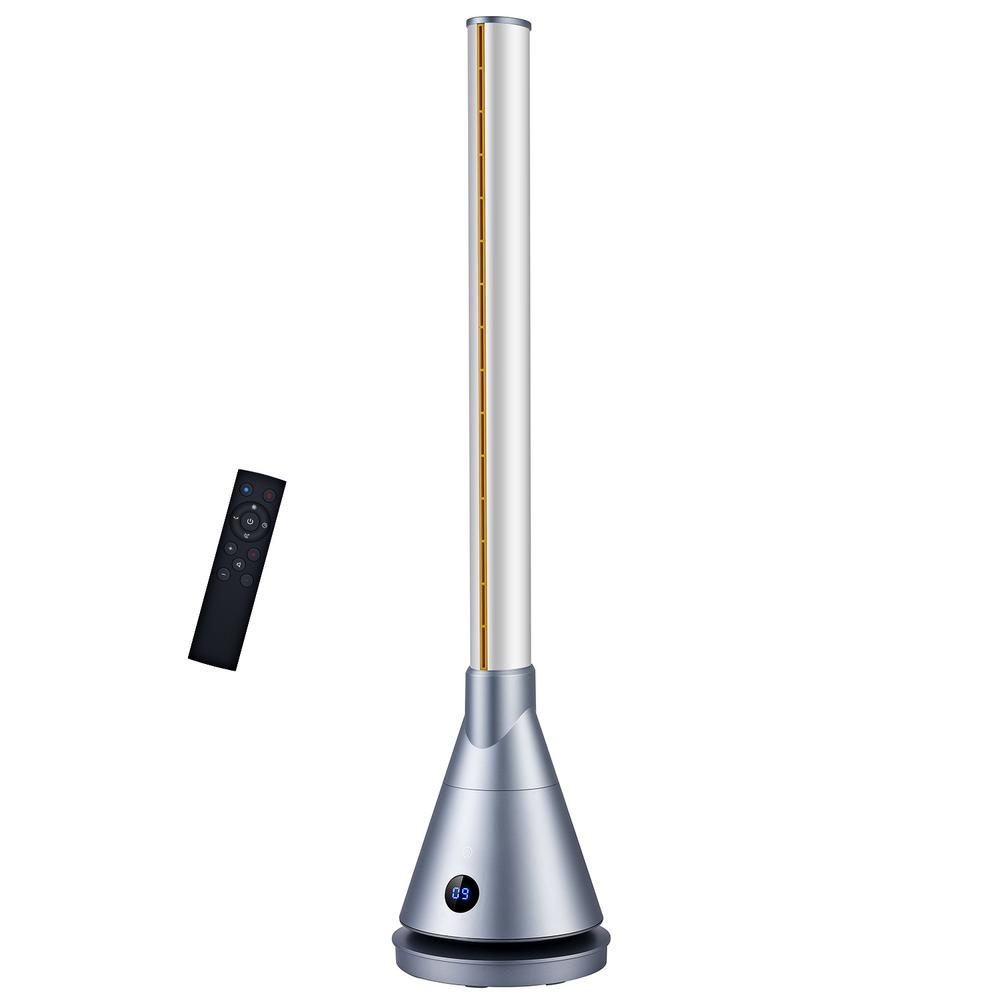 Geek Aire 40 in. Oscillating Hot+Cool Tower Blade-Less Fan with Remote ...