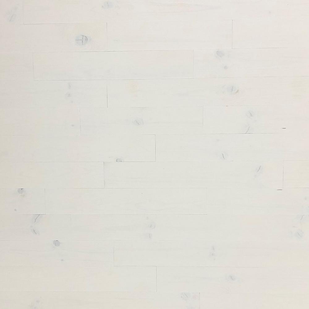 Timberchic 1/8 in. x 4 in. x 12-42 in. Pine Peel and Stick Cream Wooden ...