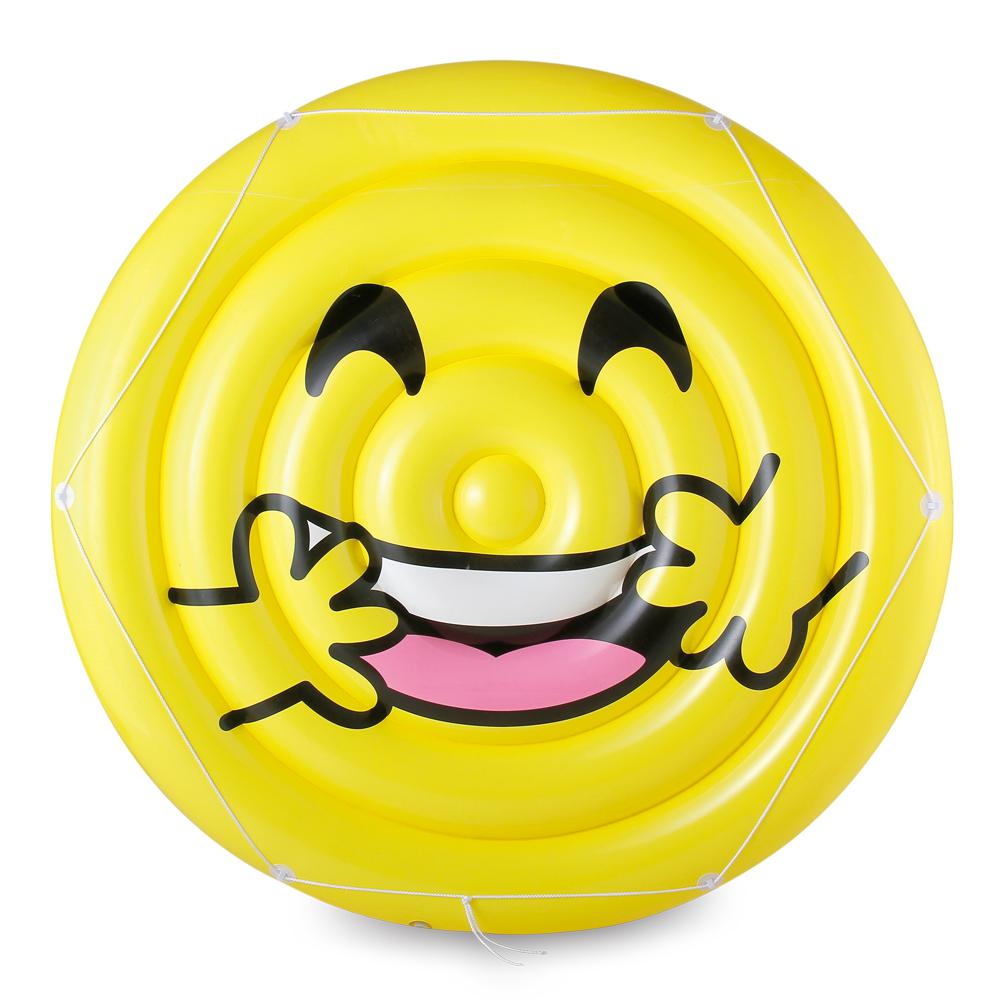 Summer Waves Inflatable Pool Emoji Island Float-K80039000156 - The Home ...