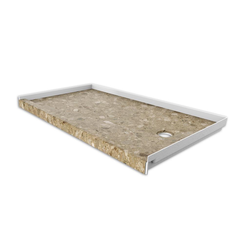 FlexStone 32 in. x 60 in. Single Threshold Shower Base with Right Hand ...
