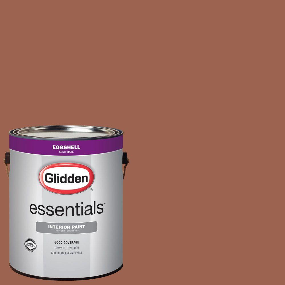 Glidden Essentials 1 gal. #HDGO12D Classic Brick Red Eggshell Interior ...