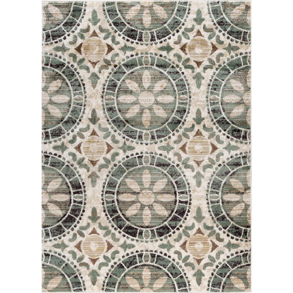 Tayse Rugs Impressions Ivory 8 ft. x 10 ft. Transitional Area Rug-7812 ...