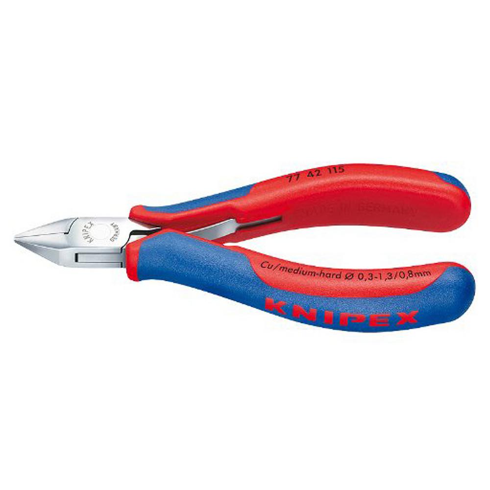 KNIPEX 4-1/2 in. Electronics Diagonal Cutters with Comfort Grip-77 42 ...