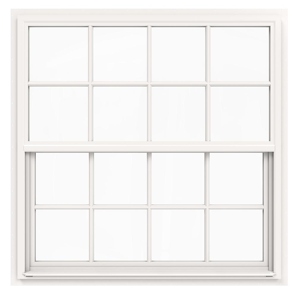 JELD WEN 48 In X 48 In V 4500 Series White Single Hung Vinyl Window