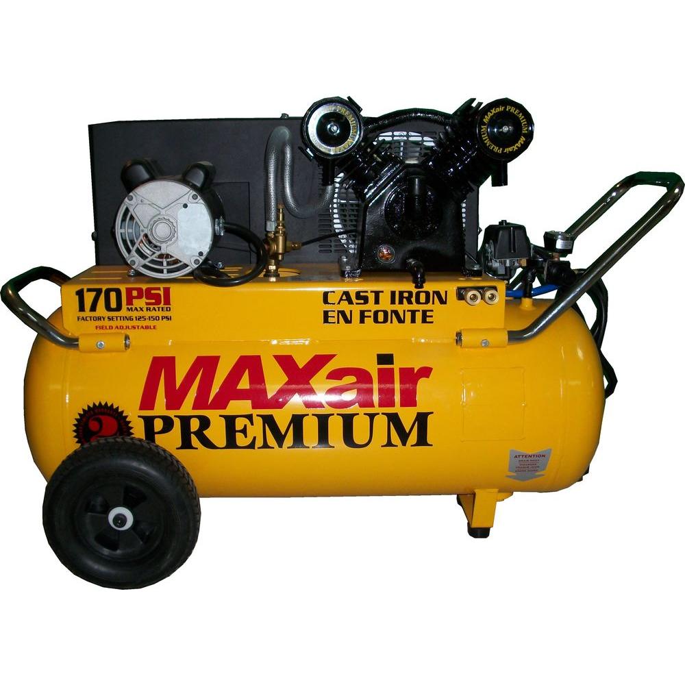 Maxair 25-Gal. Portable Electric Powered Air Compressor-P4125H1-MAP ...