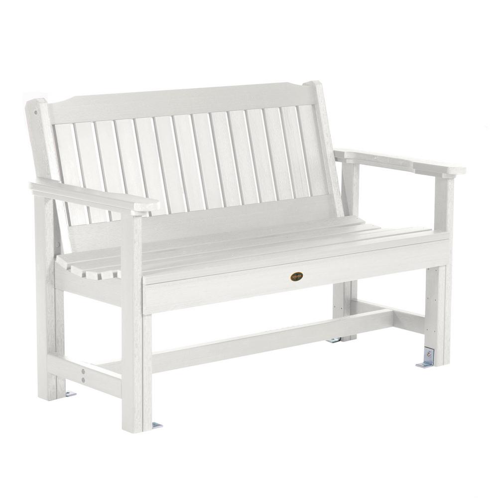 White - Plastic - Outdoor Benches - Patio Chairs - The Home Depot